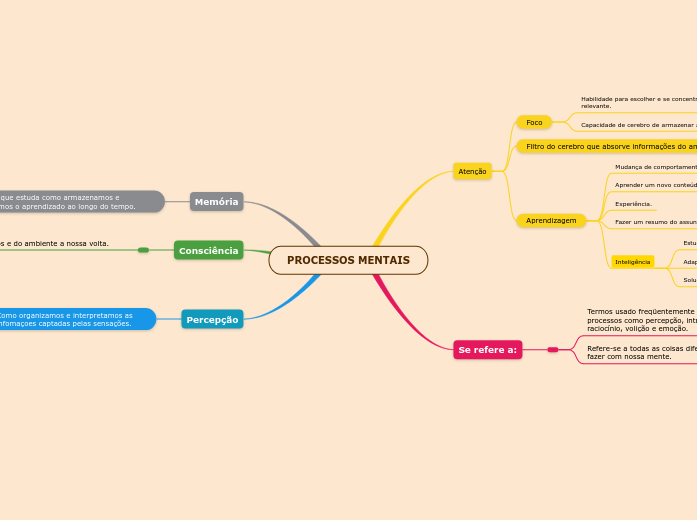 PROCESSOS MENTAIS - Mind Map